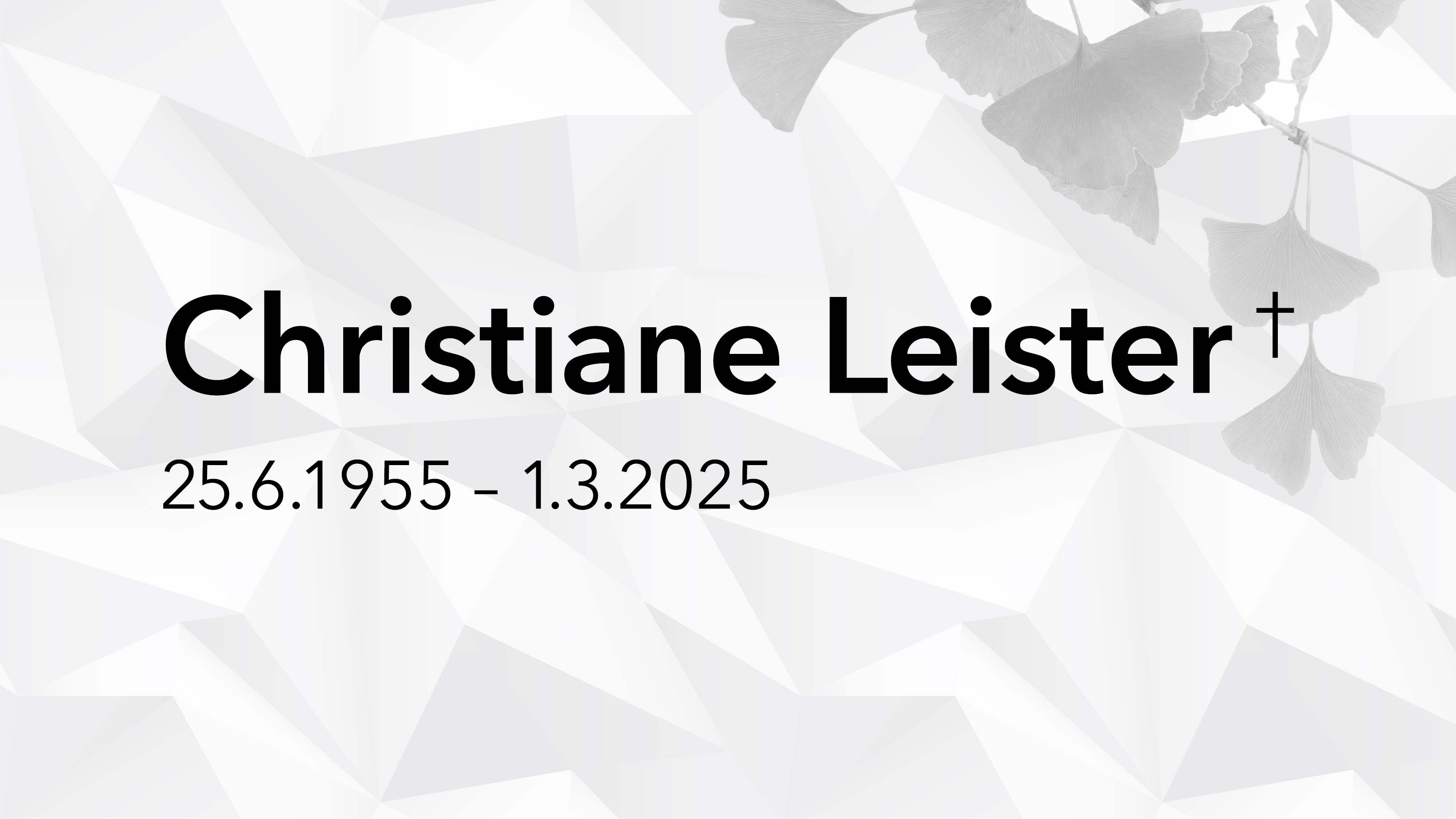 Passing of Christiane Leister